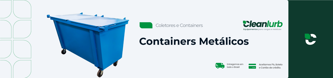 Container de Lixo Metálico | Contentor Metálico | Cleanlurb