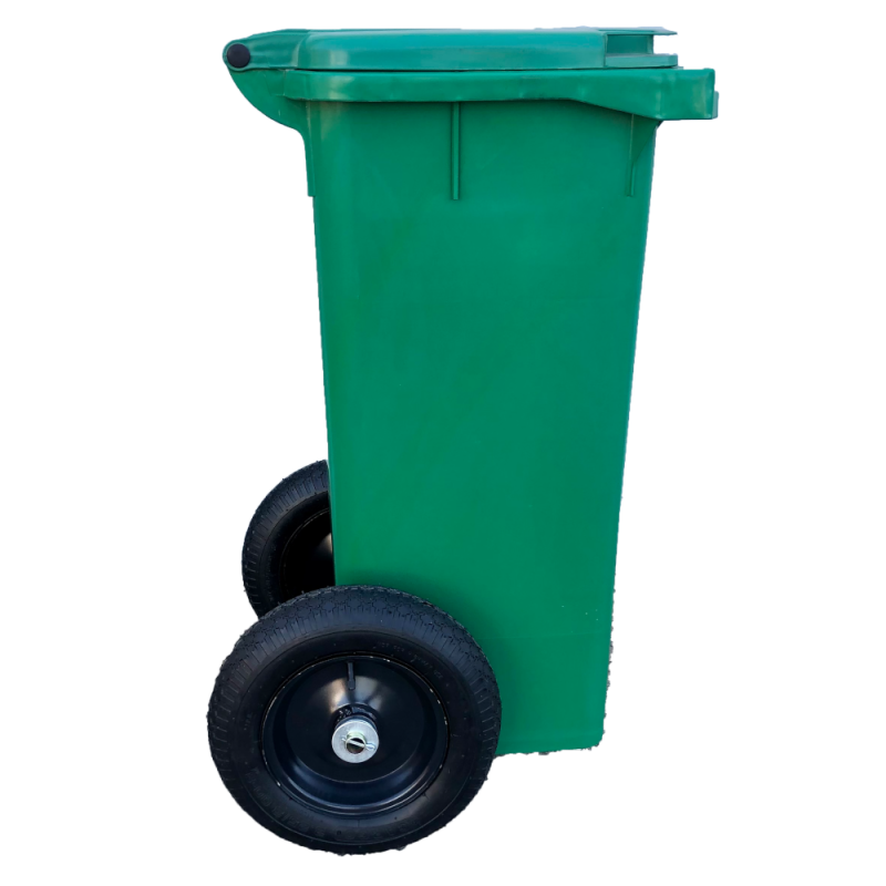 CLEANLURB - Carrinho Coletor de Lixo 120L com Roda Pneumática